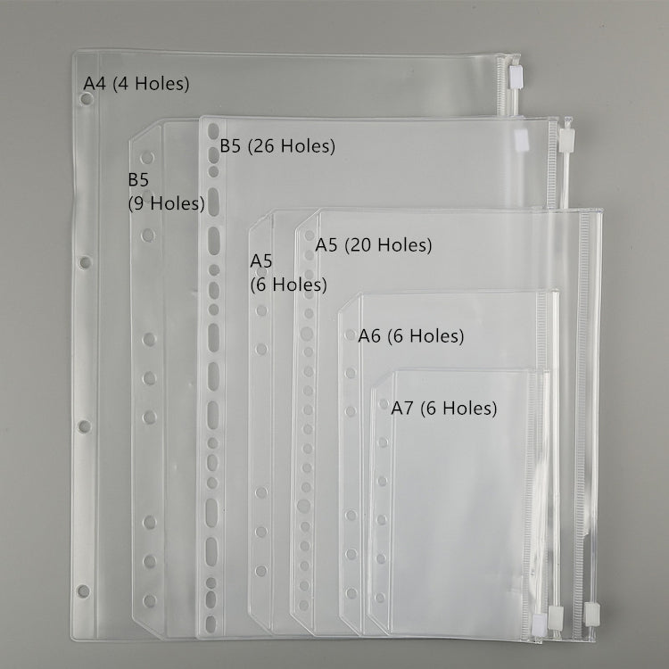 A4/A5/A6/A7/B5 12pcs Frosted Cash Envelopes PVC Budget Envelopes Trans ...